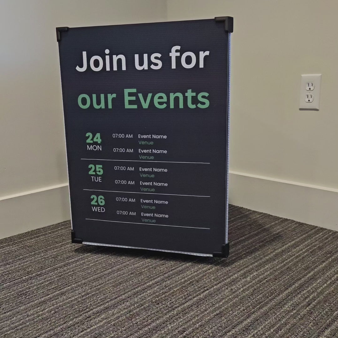 A-Frame/1-Tier Tri-Tower Display – Sign Clip Displays