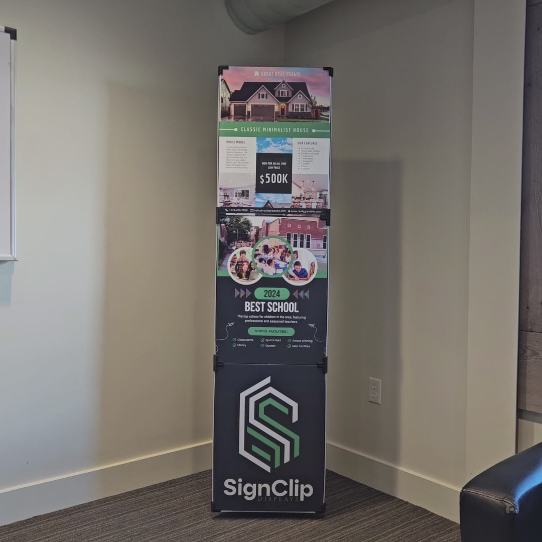 3-Tier Tri-Tower Display – Sign Clip Displays